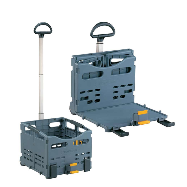 Topeak, Trolley Tote Folding Rear Gray Fits MTX Racks - Electric Cyclery